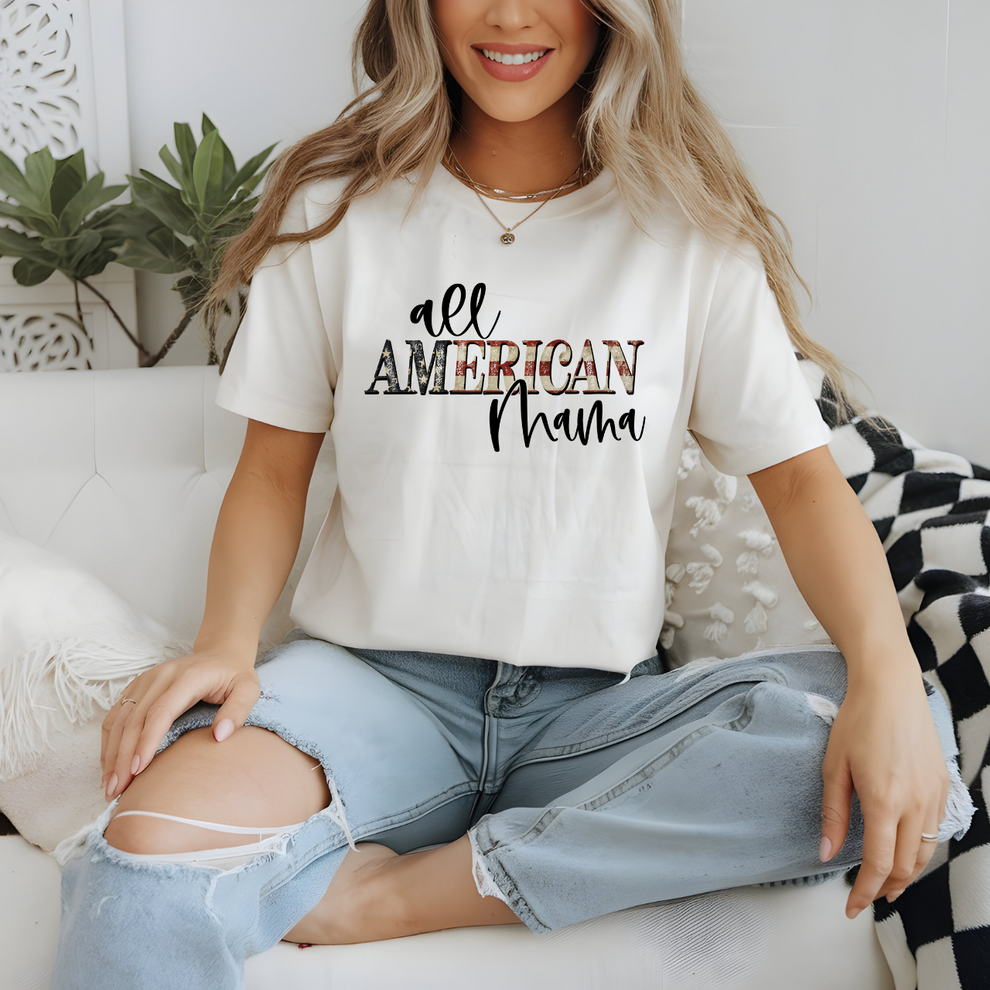 All American Mama Script – Color Custom Prints