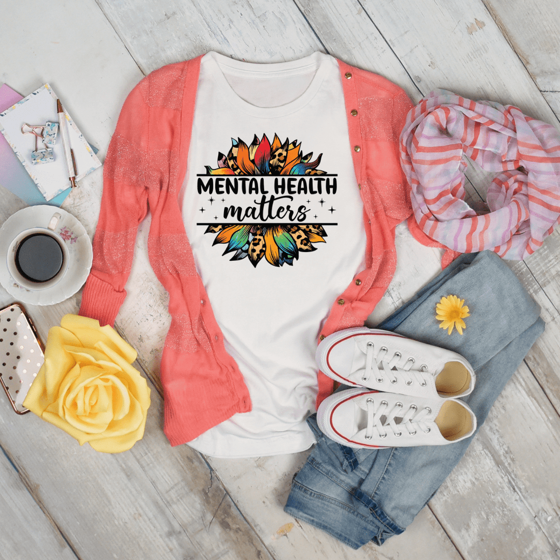 Mental Health Matters Split Monogram – Color Custom Prints