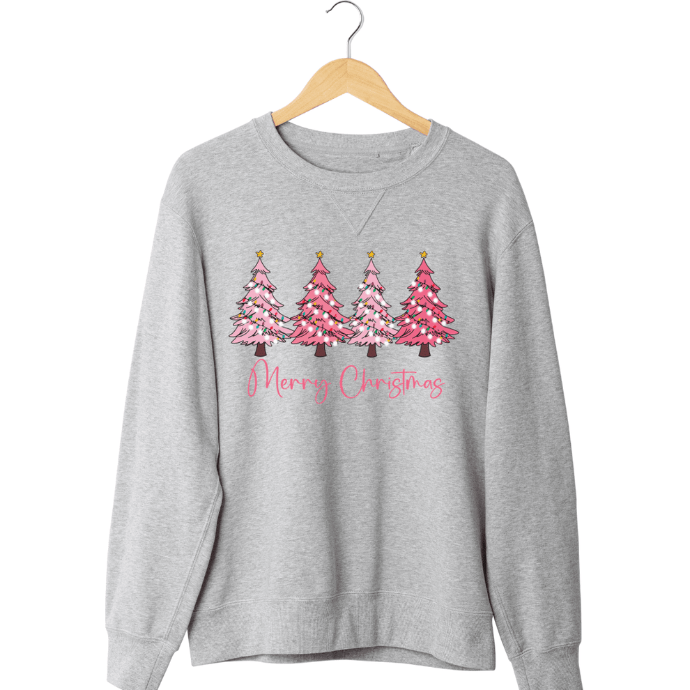 Merry Christmas Pink Trees – Color Custom Prints